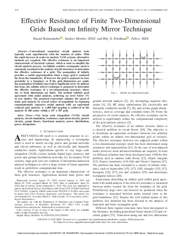 (PDF) Effective Resistance of Finite Two-Dimensional Grids Based on ...