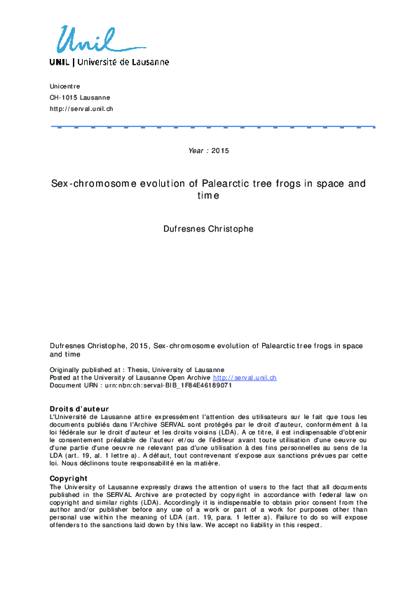 Pdf Sex Chromosome Differentiation Parallels Postglacial Range