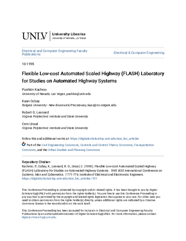 (PDF) Flexible low-cost automated scaled highway (FLASH) laboratory for ...
