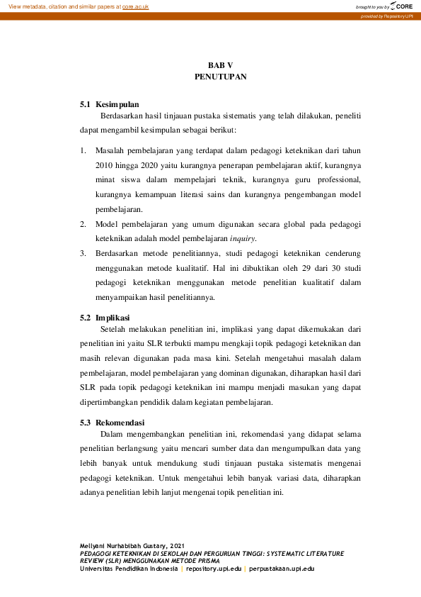 (PDF) Pedagogi Keteknikan DI Sekolah Dan Perguruan Tinggi: Systematic ...