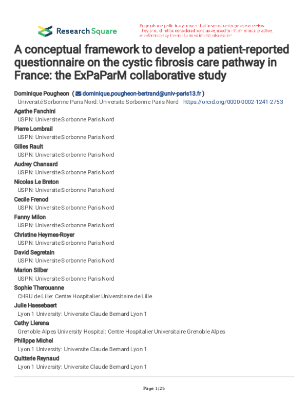 (PDF) A conceptual framework to develop a patient-reported ...