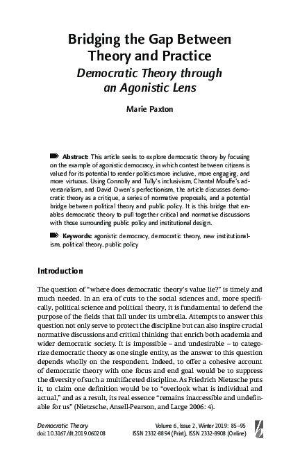 (PDF) Bridging the gap between theory and practice