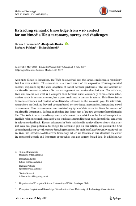 (PDF) Extracting semantic knowledge from web context for multimedia IR: a taxonomy, survey and ...