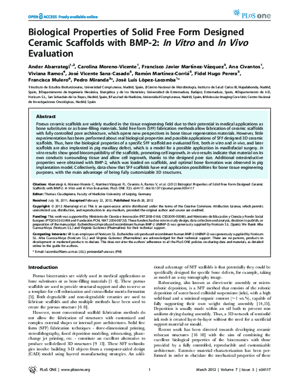(PDF) Biological Properties of Solid Free Form Designed Ceramic ...
