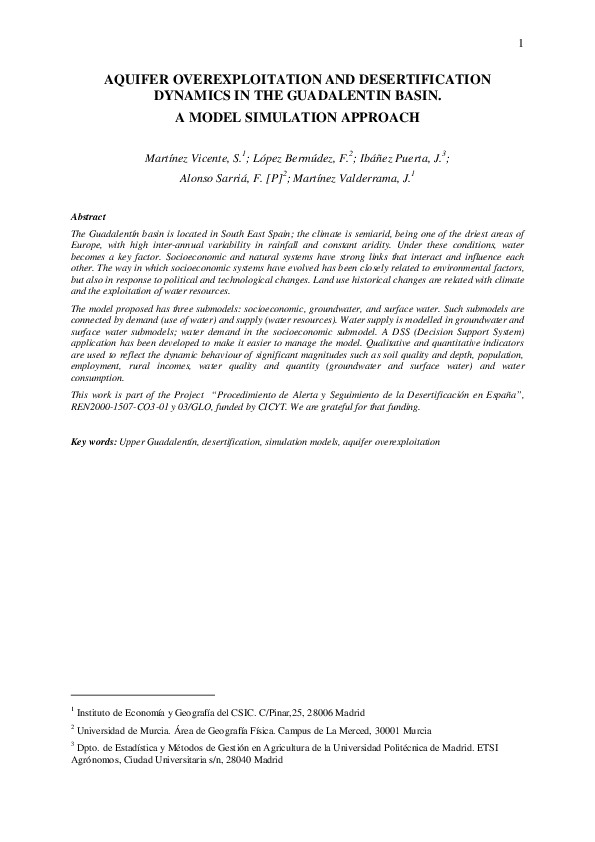 (PDF) Aquifer Overexploitation and Desertification Dynamics in the ...