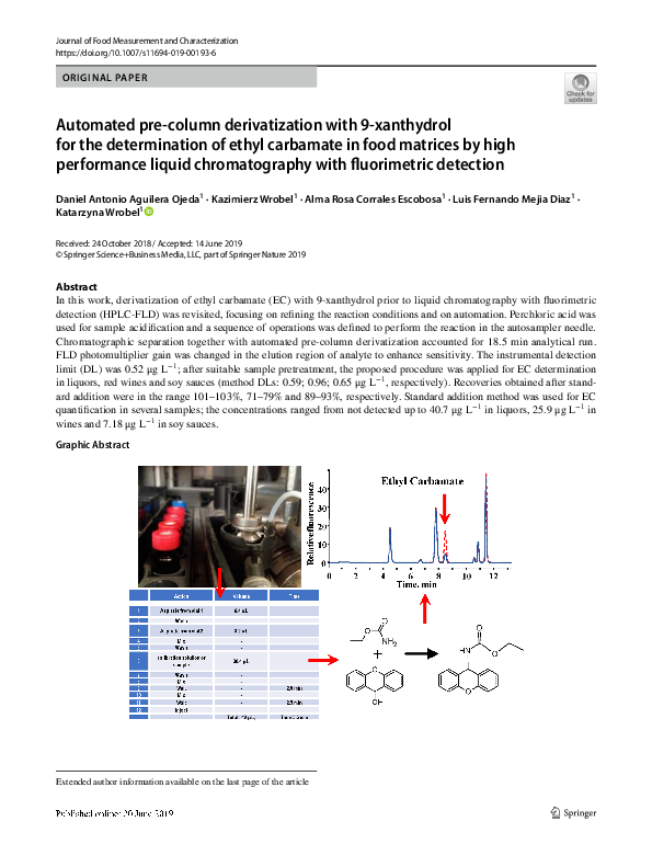 (PDF) Automated pre-column derivatization with 9-xanthydrol for the ...