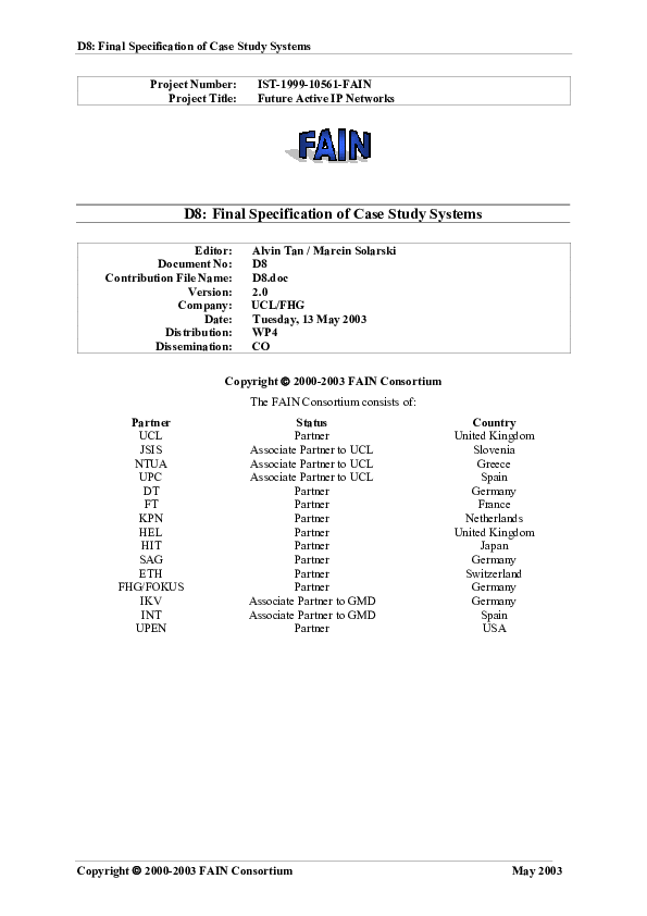 (PDF) D8: Final Specification of Case Study Systems | Alvin Tan - Academia.edu