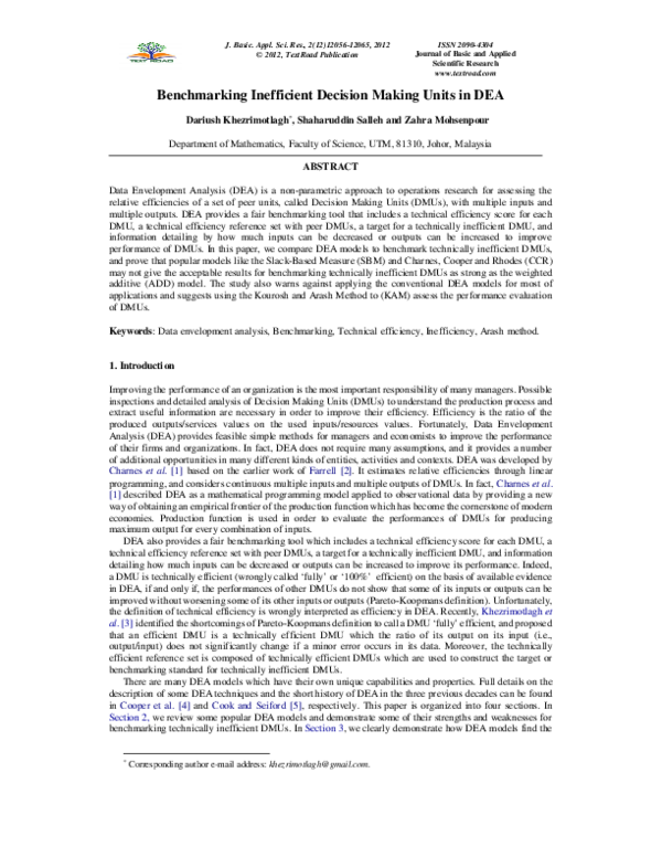 (PDF) Finding the piecewise linear frontier production function in data envelopment analysis
