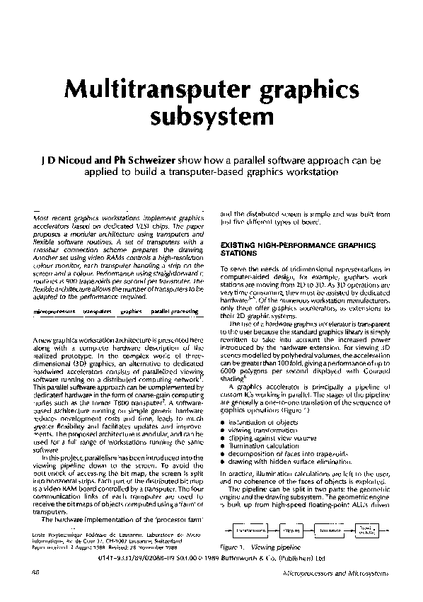 (PDF) Multitransputer graphics subsystem