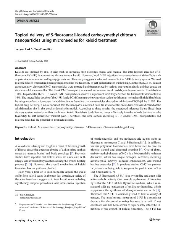 (PDF) Topical delivery of 5-fluorouracil-loaded carboxymethyl chitosan ...