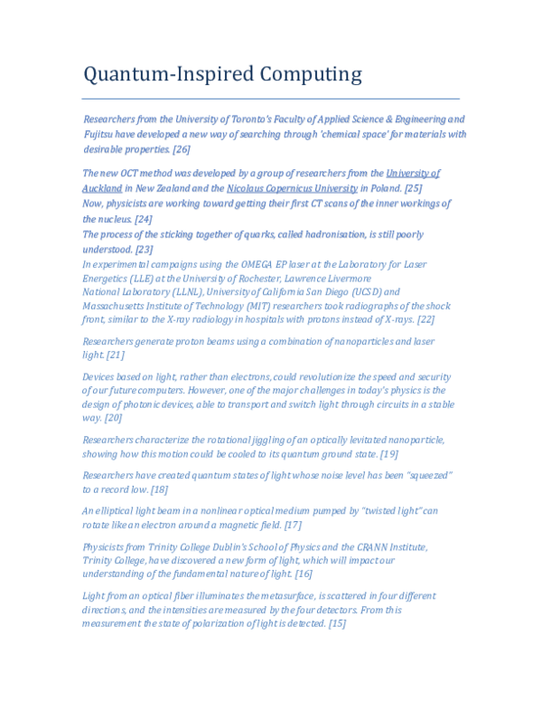 (PDF) Quantum-Inspired Computing