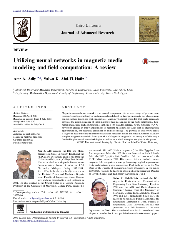 Pdf Utilizing Neural Networks In Magnetic Media Modeling And Field