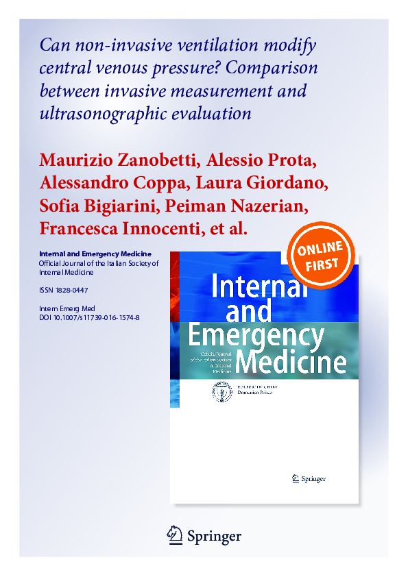 (PDF) Can non-invasive ventilation modify central venous pressure ...