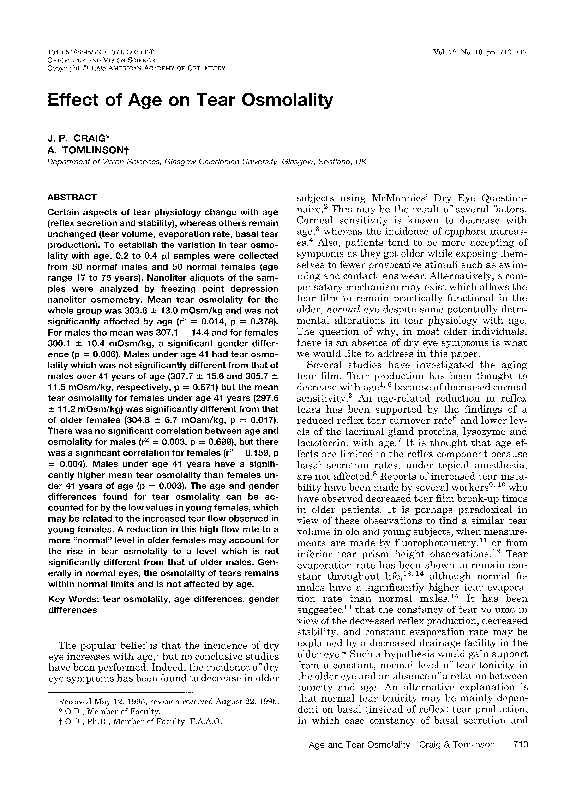 (PDF) Effect of Age on Tear Osmolality