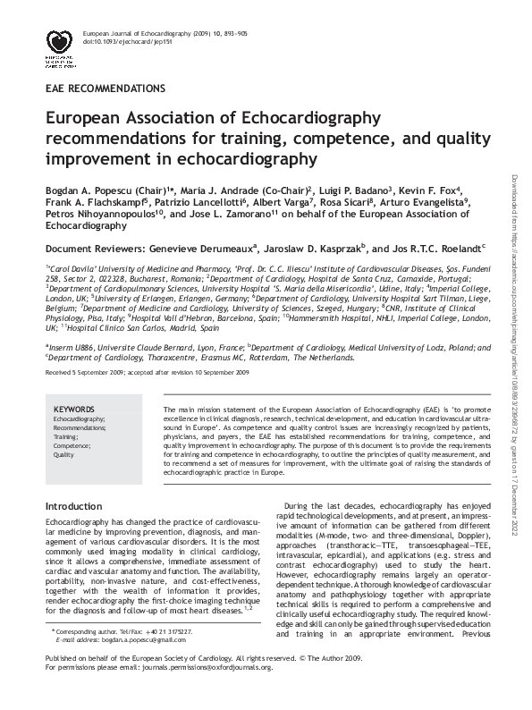 (PDF) European Association of Echocardiography recommendations for ...