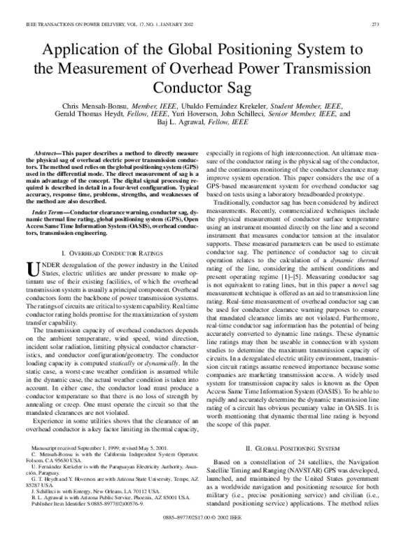 (PDF) Application of the Global Positioning System to the measurement ...