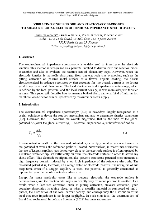 (PDF) Vibrating single probe and stationary bi-probes to measure local ...