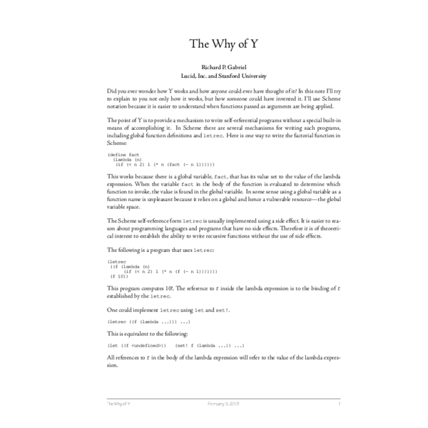 (PDF) The why of Y