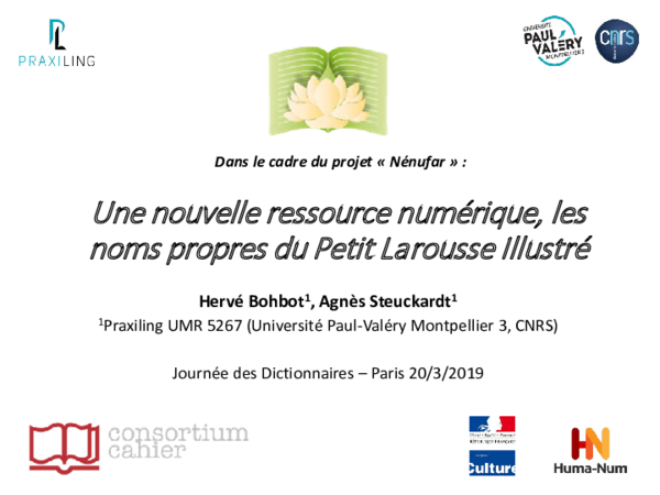 (PDF) Une nouvelle ressource numérique : les noms propres du Petit Larousse illustré | Hervé ...