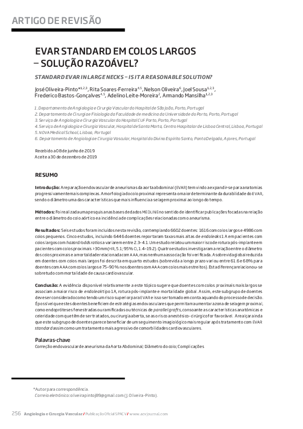 (PDF) Standard Evar in Large Necks — is It a Reasonable Solution ...