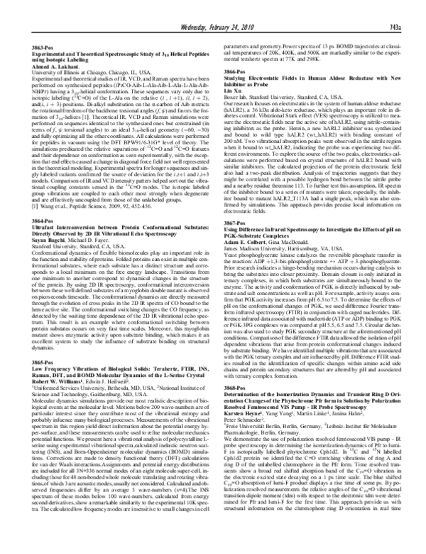 (PDF) Experimental and Theoretical Spectroscopic Study of 310 Helical ...