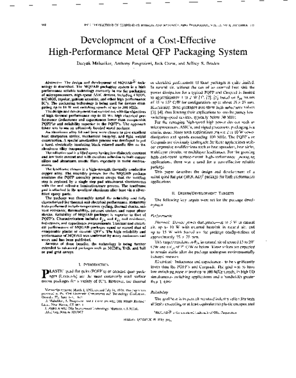 (PDF) Development of a cost-effective high-performance metal QFP ...