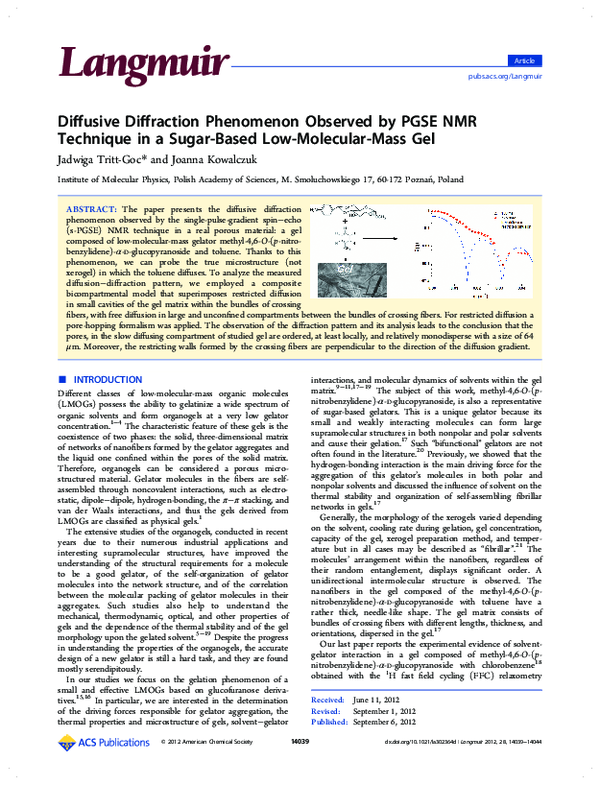 (PDF) Diffusive Diffraction Phenomenon Observed by PGSE NMR Technique ...