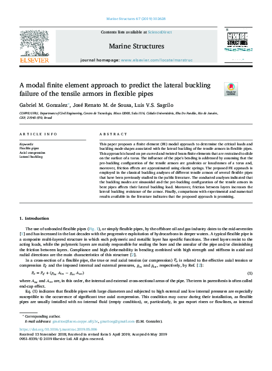 Pdf A Modal Finite Element Approach To Predict The Lateral Buckling