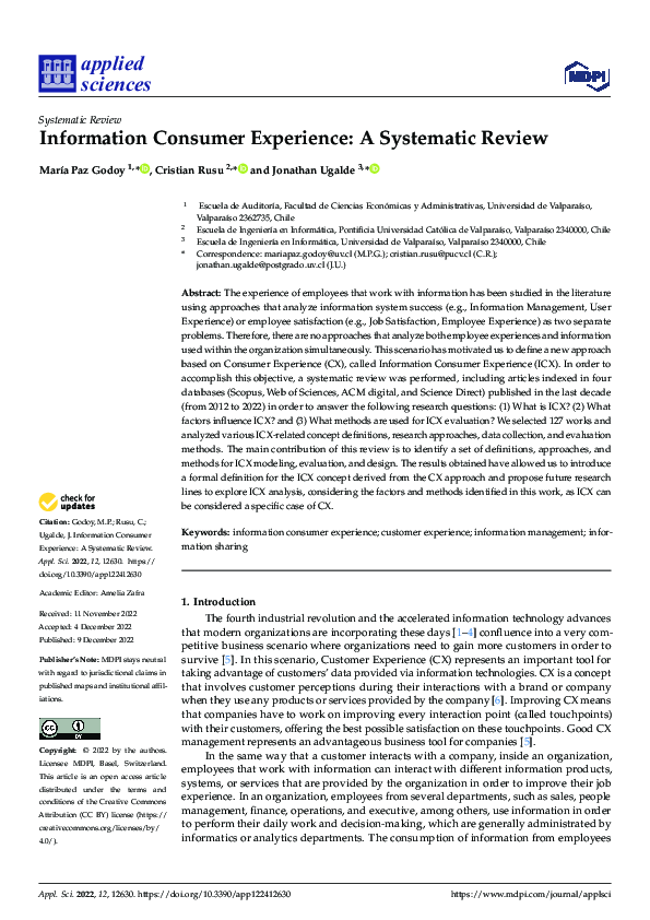 (PDF) Information Consumer Experience: A Systematic Review