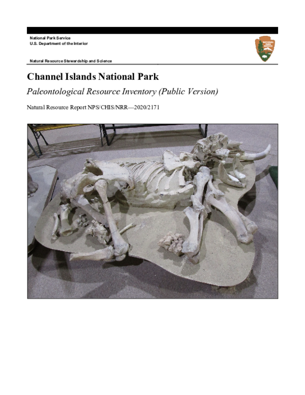 (PDF) Channel Islands National Park: Paleontological resource inventory ...