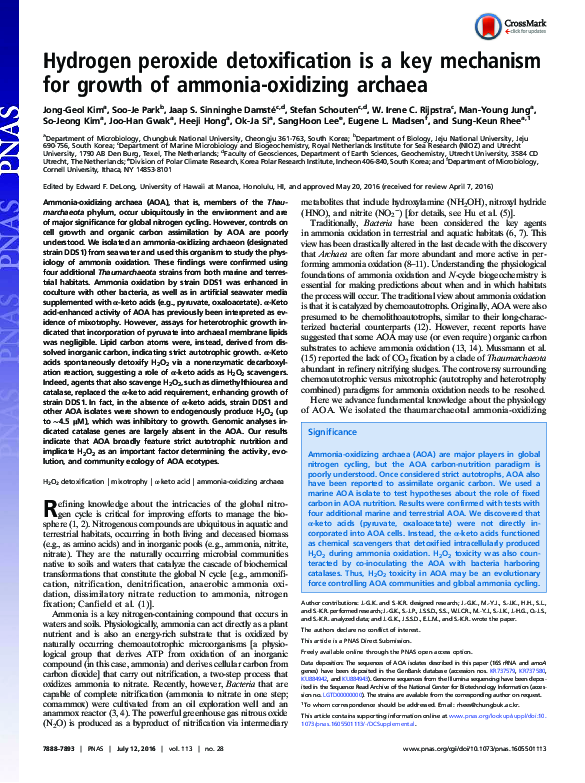 (PDF) Hydrogen peroxide detoxification is a key mechanism for growth of ...