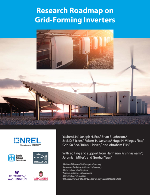 Pdf Research Roadmap On Grid Forming Inverters