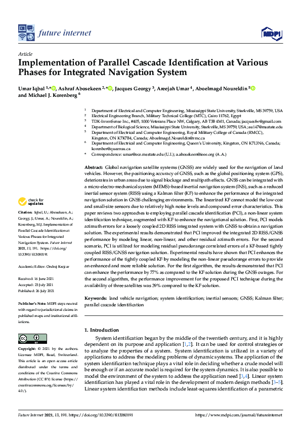 (PDF) Implementation of Parallel Cascade Identification at Various Phases for Integrated ...