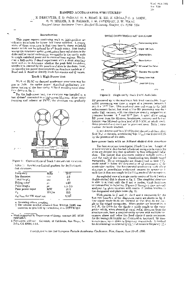 (PDF) Damped accelerator structures