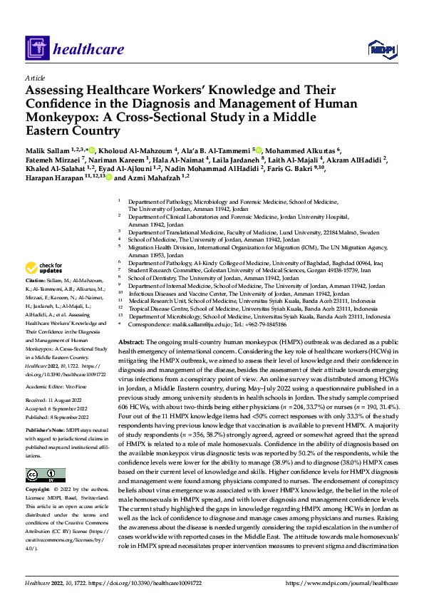 (PDF) Assessing Healthcare Workers’ Knowledge and Their Confidence in the Diagnosis and ...
