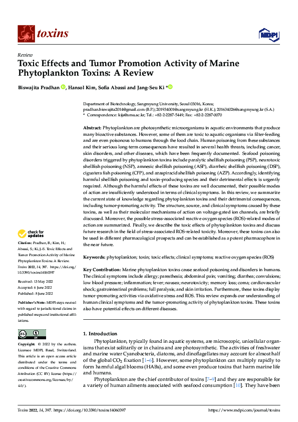 (PDF) Toxic Effects and Tumor Promotion Activity of Marine ...