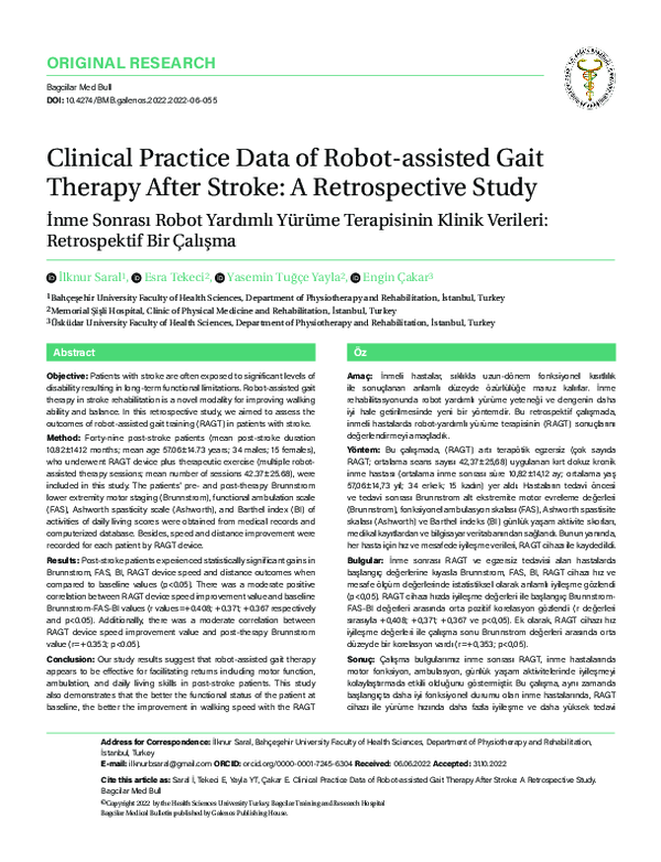 (PDF) Clinical Practice Data of Robot-assisted Gait Therapy After Stroke: A Retrospective Study