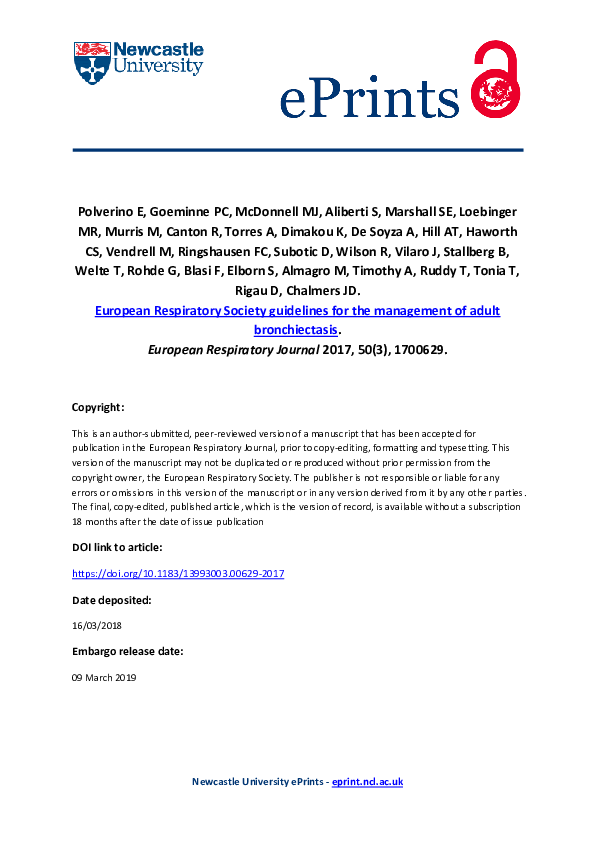 (PDF) European Respiratory Society guidelines for the management of ...