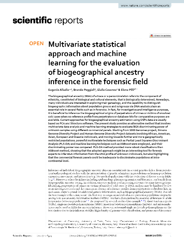 (PDF) Multivariate statistical approach and machine learning for the evaluation of ...