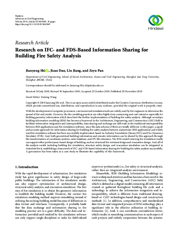 (PDF) Research on IFC- and FDS-Based Information Sharing for Building ...