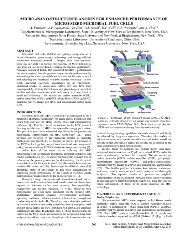 (PDF) Micro-/Nano-Structured Anodes for Enhanced Performance of Micro-Sized Microbial Fuel Cells