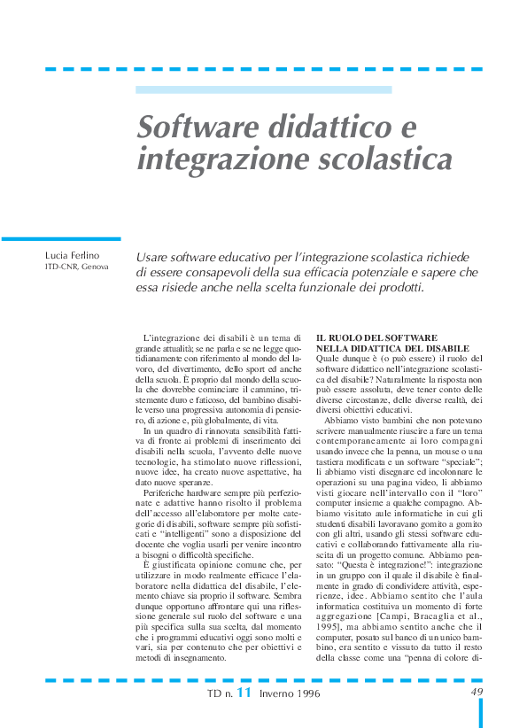 (PDF) Educational software: educational integration