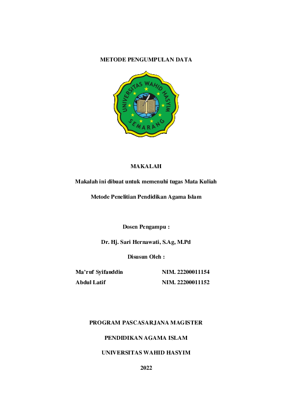 (PDF) Metode Pengumpulan Data Kualitatif
