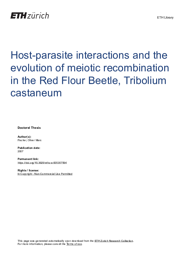 (PDF) Host-parasite interactions and the evolution of meiotic ...