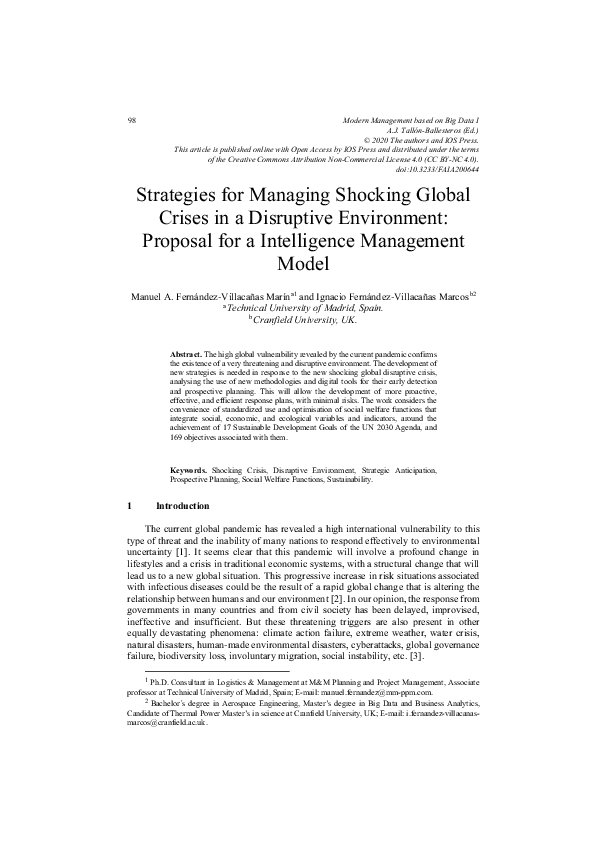 (PDF) Strategies for Managing Shocking Global Crises in a Disruptive ...