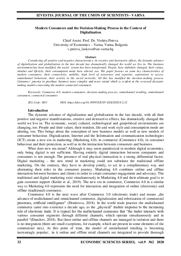 (PDF) Modern Consumers and the Decision-Making Process in the Context of Digitalization