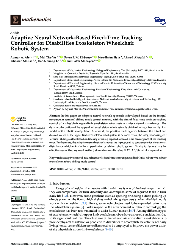Pdf Adaptive Neural Network Based Fixed Time Tracking Controller For