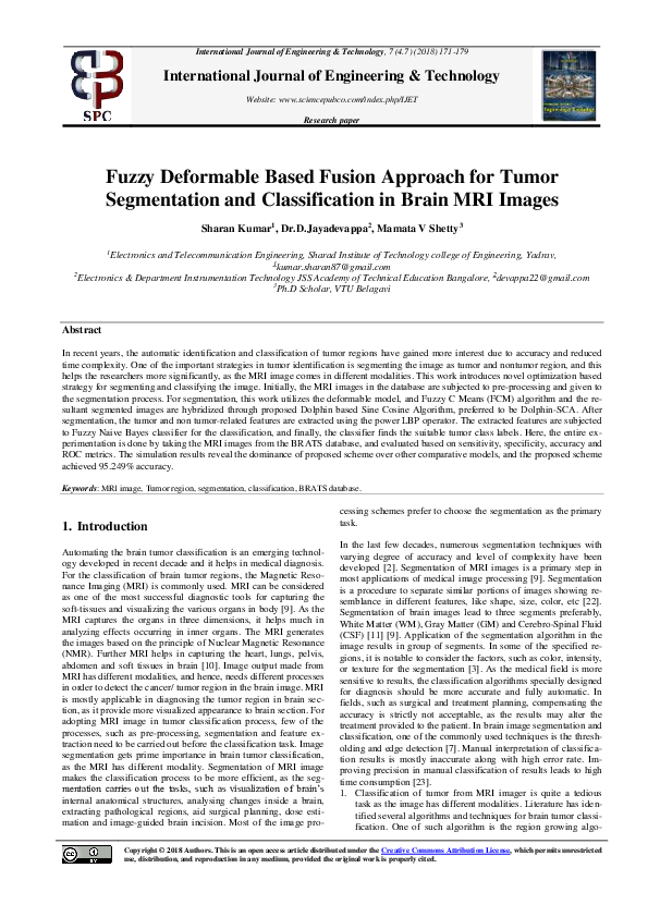 (PDF) Fuzzy Deformable Based Fusion Approach for Tumor Segmentation and Classification in Brain ...