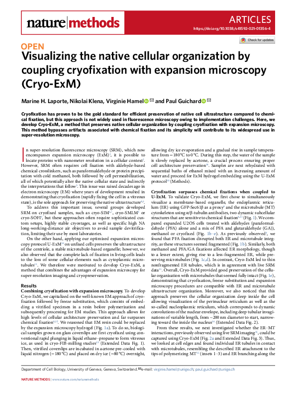 (PDF) Visualizing the native cellular organization by coupling ...