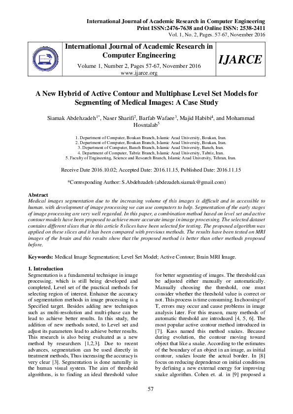 (PDF) IJARCE A New Hybrid of Active Contour and Multiphase Level Set Models for Segmenting of ...